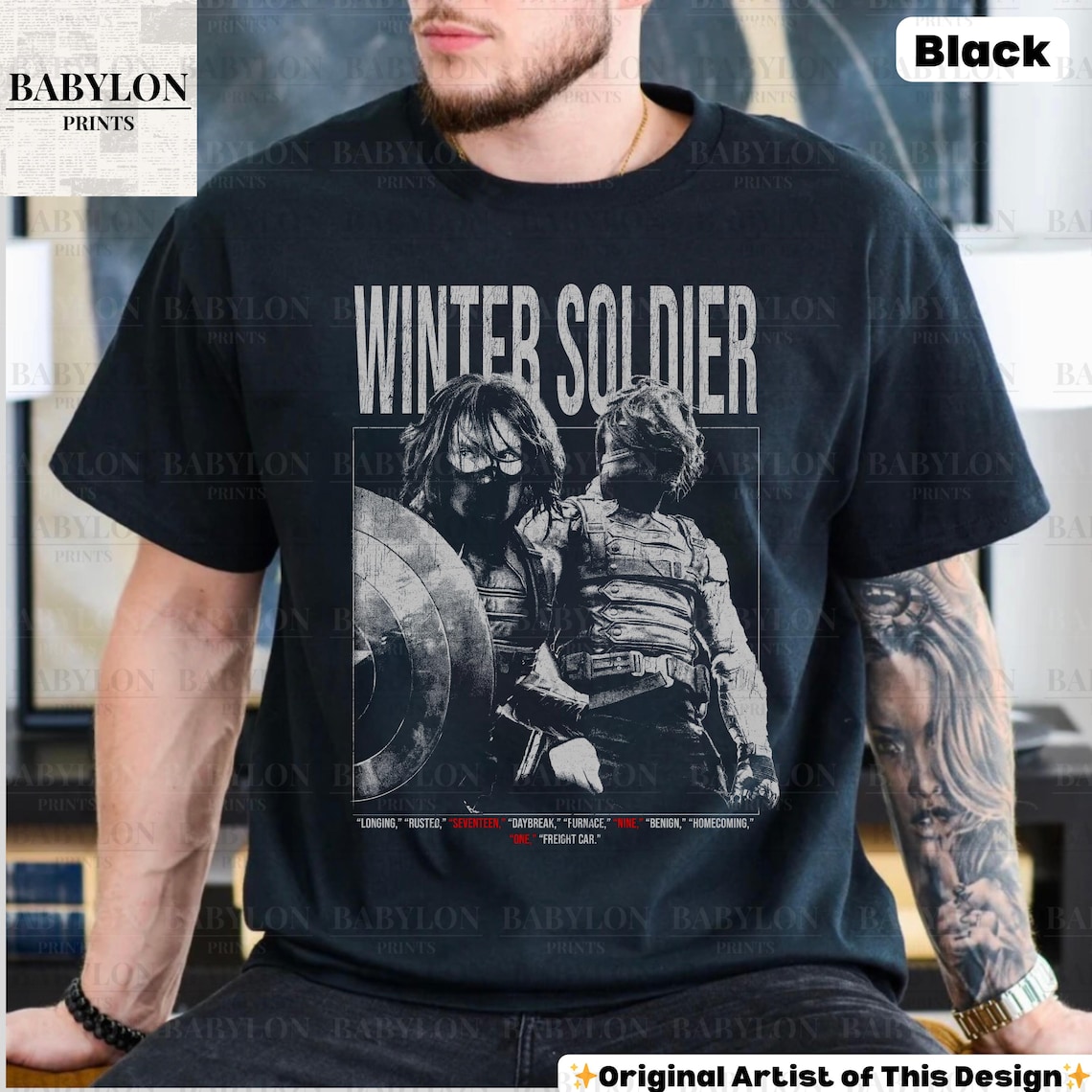 Vintage Winter Soldier T Shirt Featuring Bucky Barnes Retro 90s Design ...