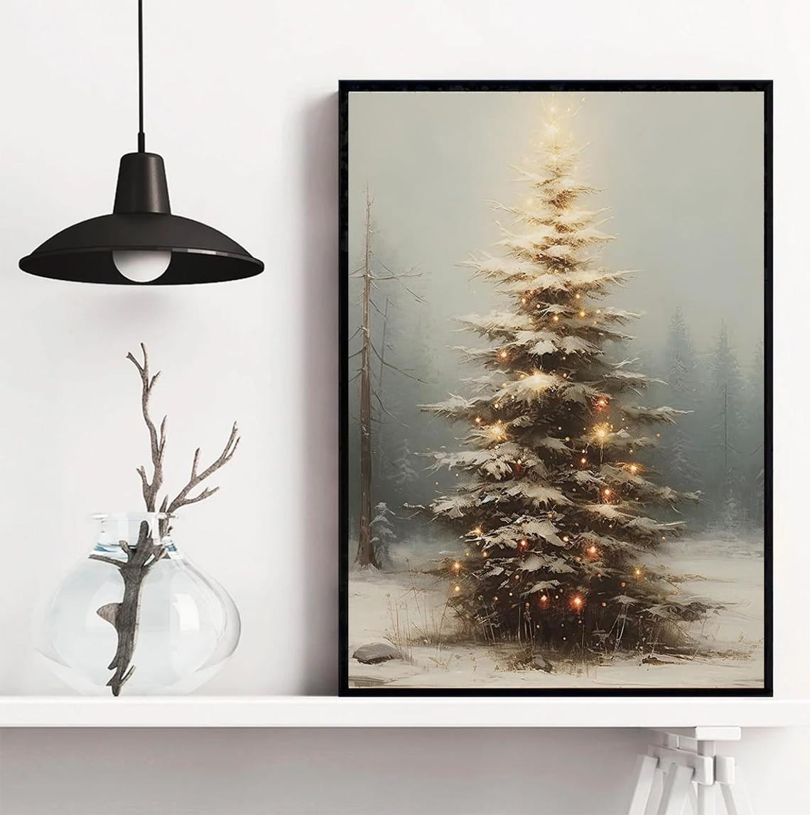 Vintage Winter Tree Poster Wall Art, Winter Tree Poster, Winter Idea ...