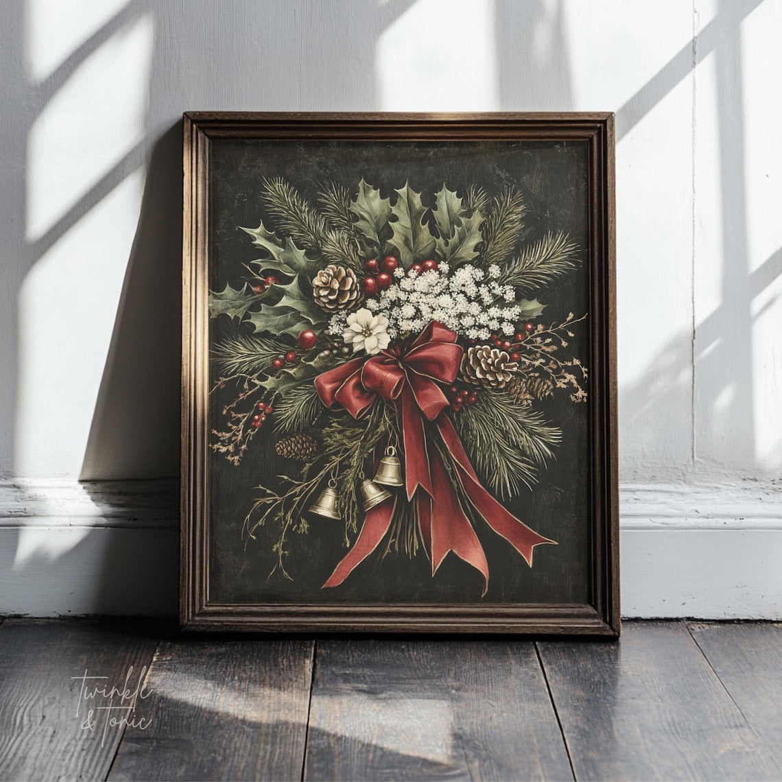 Vintage Winter Wall Art Rustic Poster Cottage Print Moody Antique ...