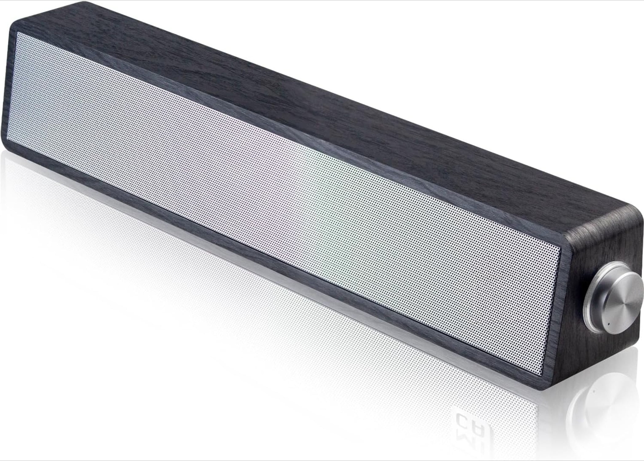 Vintage Wired Computer Sound Bar, Retro Wooden Mini Soundbar, USB ...