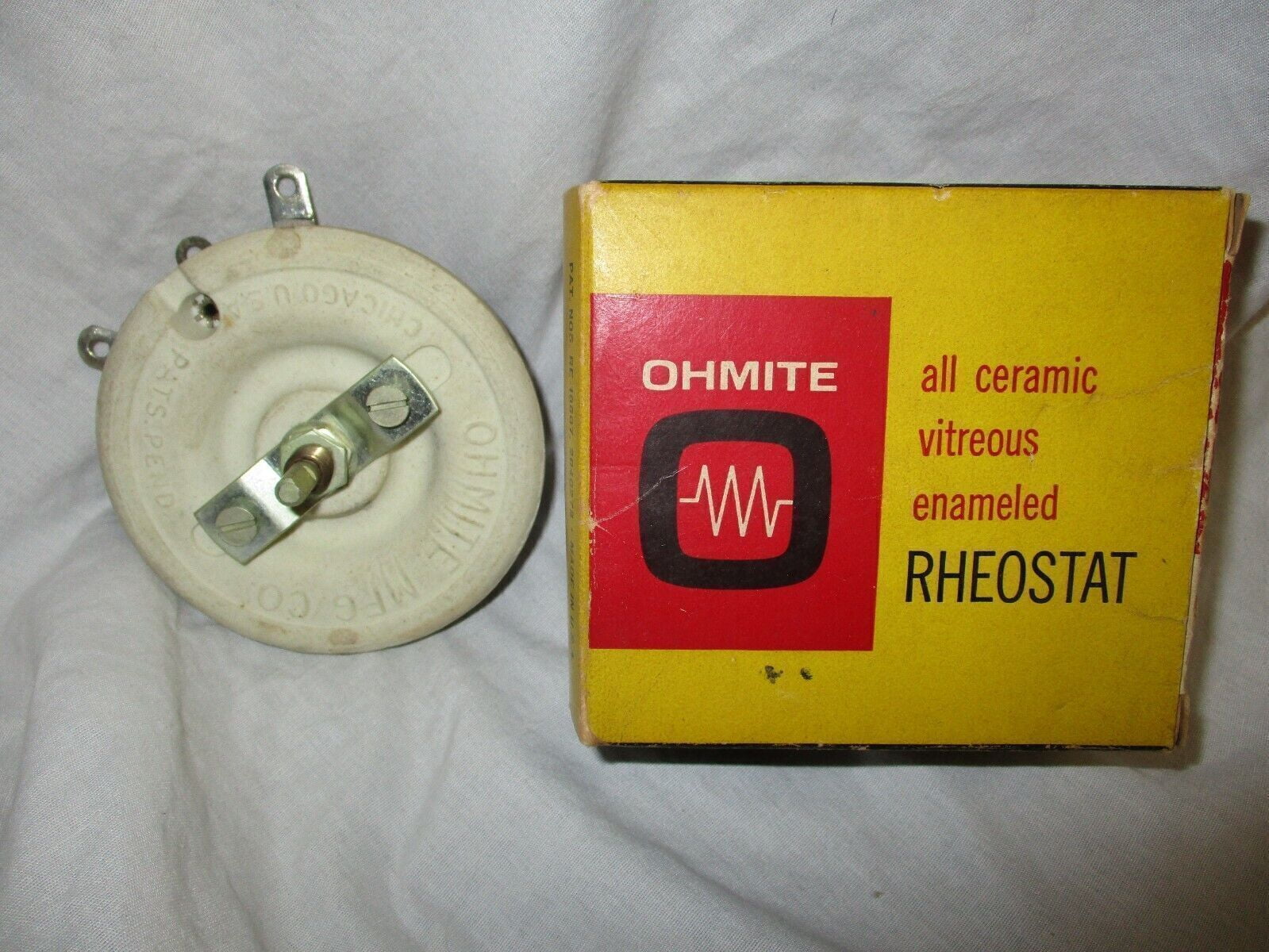 Vintage Wirewound Rheostat 0.5 Ohm 10% 150W 1(Elec)/1(Mech)Turn 6.35mm ...
