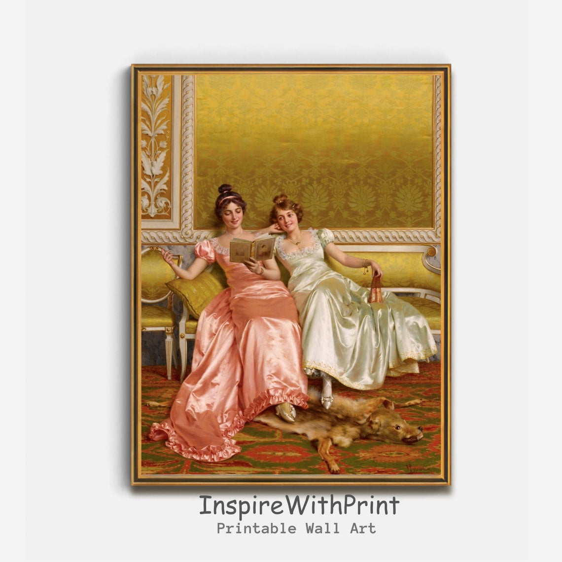 Vintage Woman Reading Poster, Girl Reading, Moody Reading Art, Vintage ...