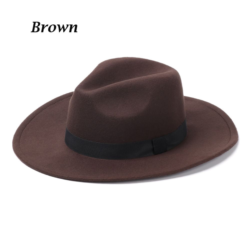 Vintage Women Men Woolen Dress Dance Party Stage Performance Cowboy Hat ...