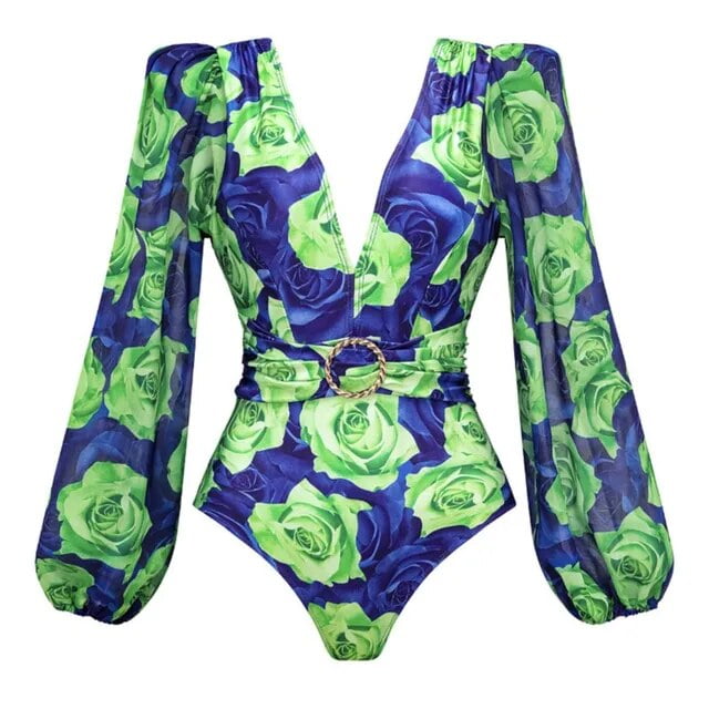 Vintage Women Swimwear One Piece Swimsuit Luxury Bikini Backless Beach ...