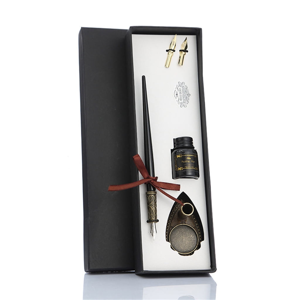 Vintage Wood Dip Pen and Inks Set Calligraphy Dip Pen Set for Beginner ...