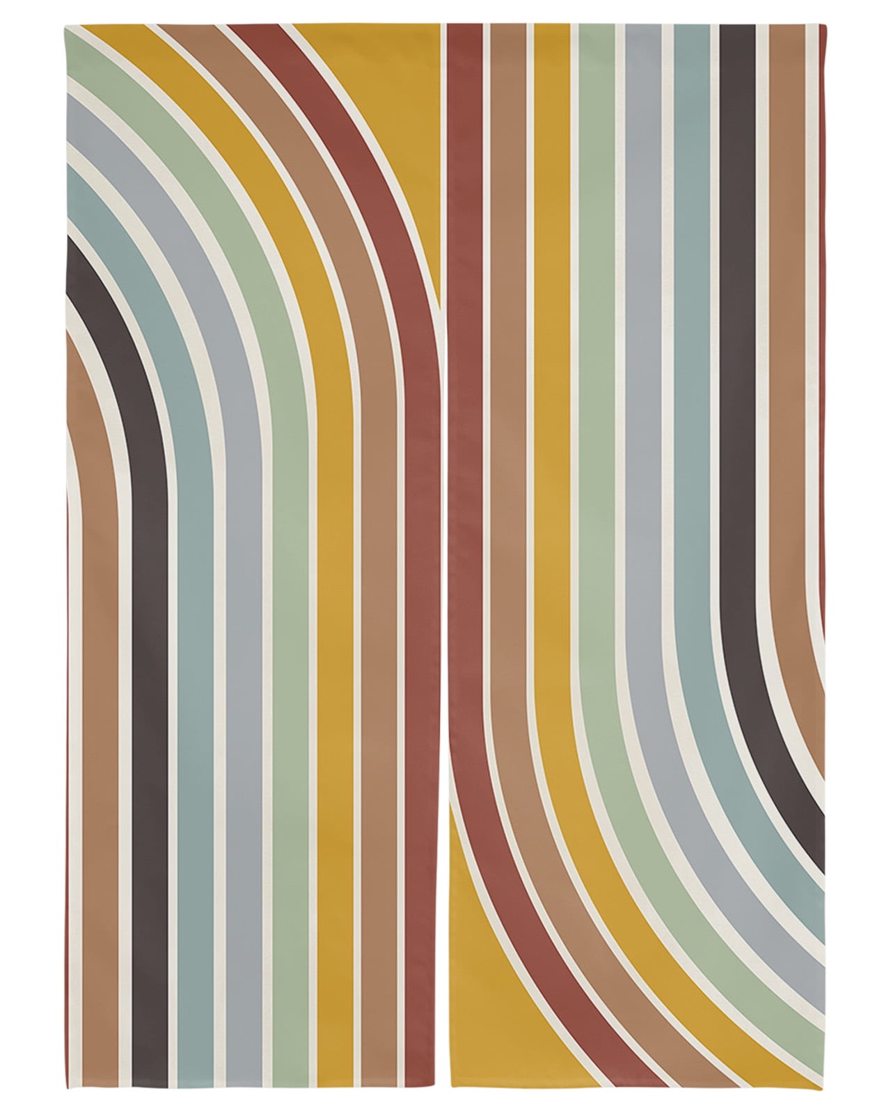 Vintage Wood Grain Japanese Door Curtain Living Room Bedroom Partition ...