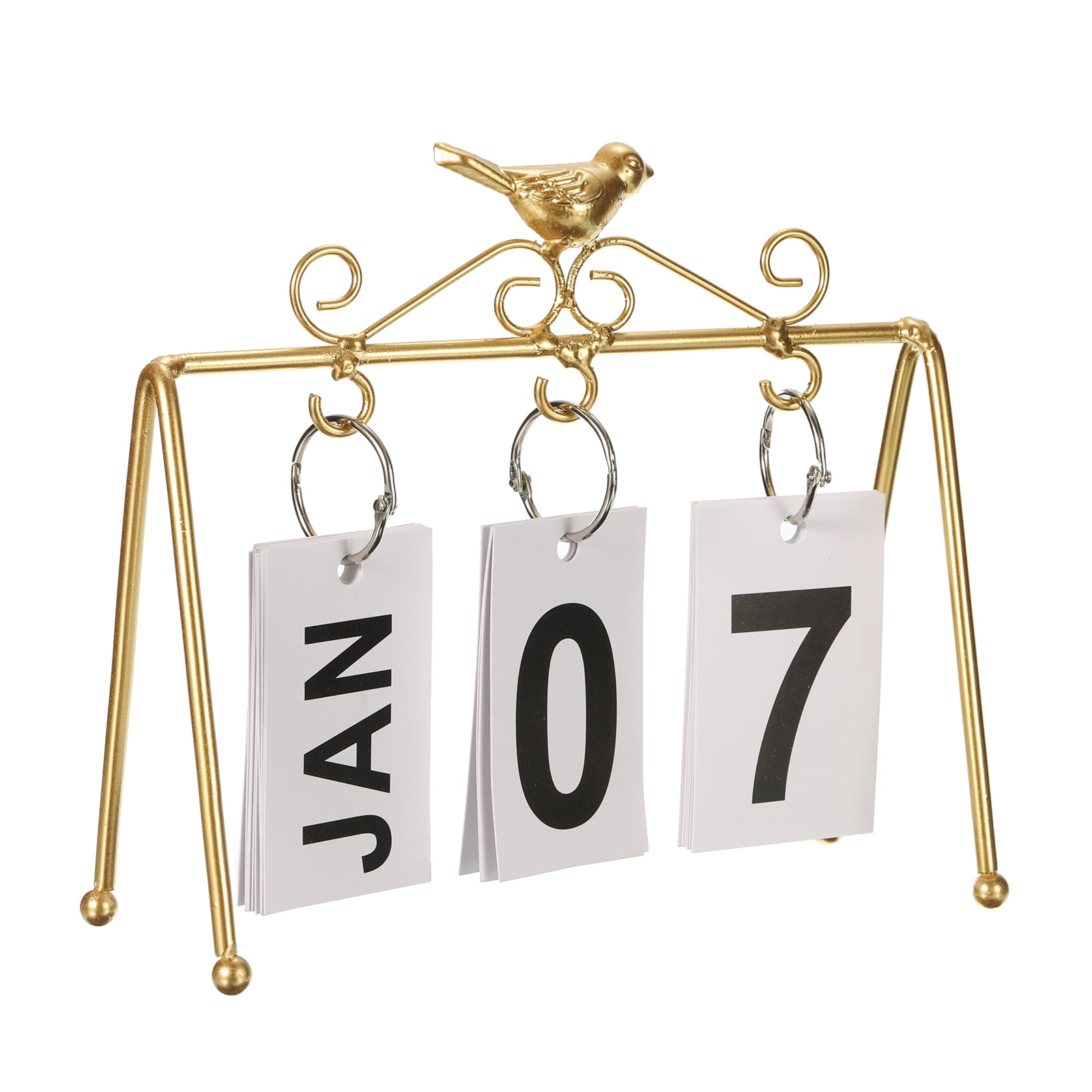 Vintage Wood Perpetual Calendar, Flip Calendar Turn Page Month Date ...