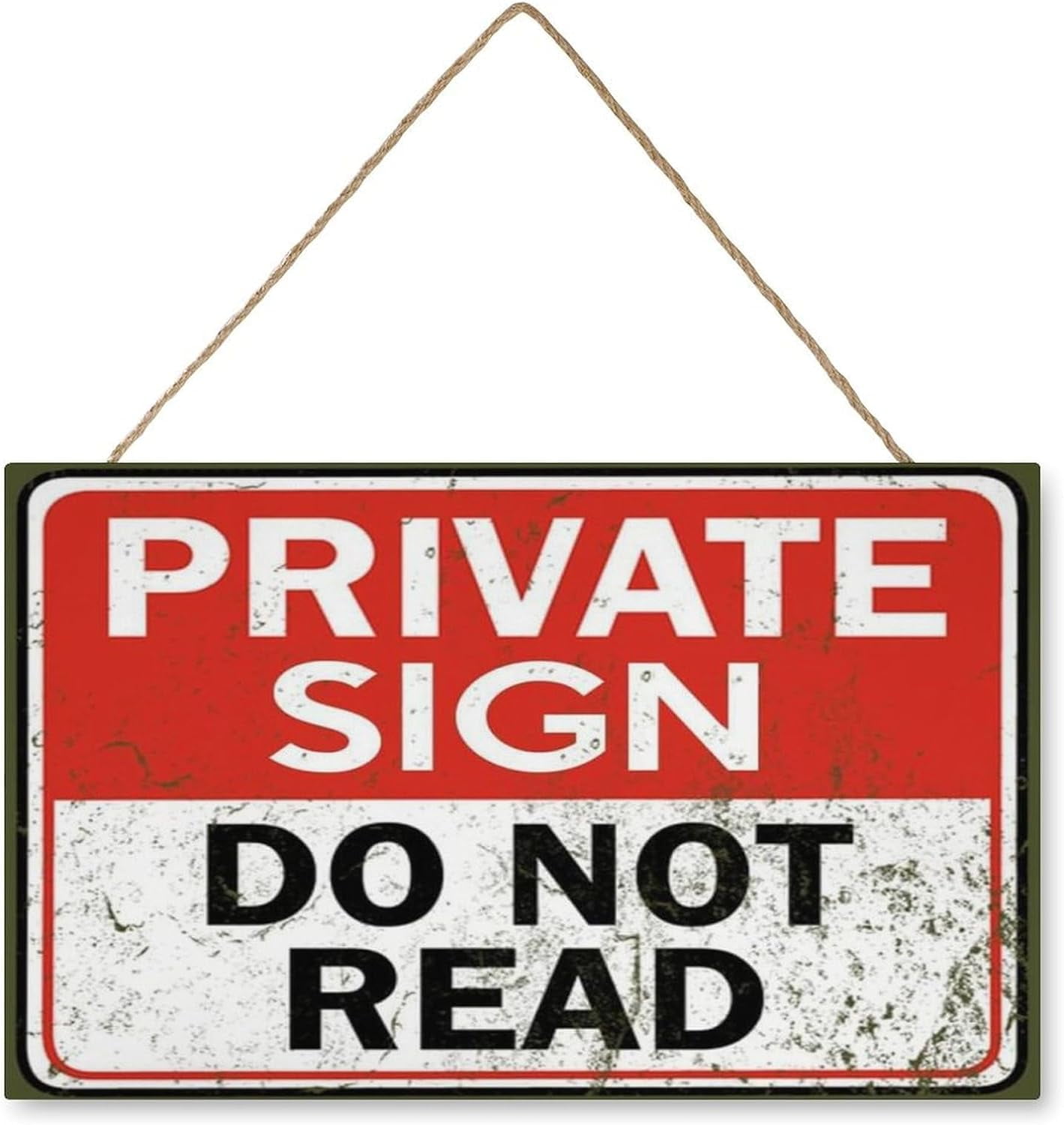 Vintage Wood Signs Funny Retro Private Signs Do Not Read Quote Office ...