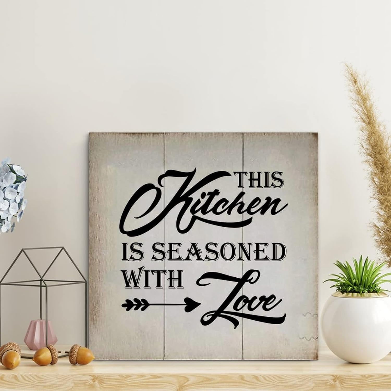 Vintage Wood Signs this Kitchen Is Seasoned with Love Wood Plaque ...