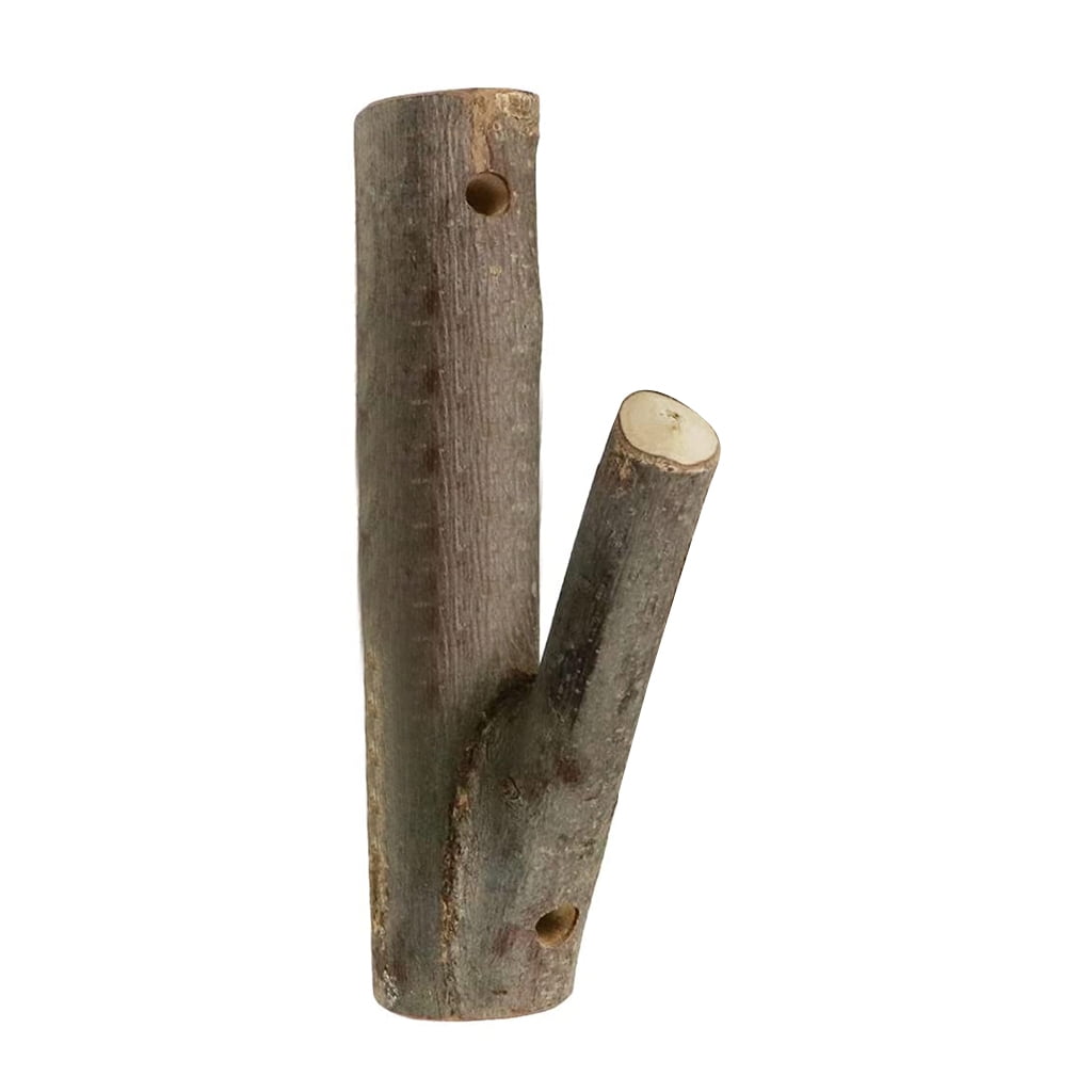 Vintage Wood Tree Branch Wall Hook Rustic Decorative Wooden Adhesive ...