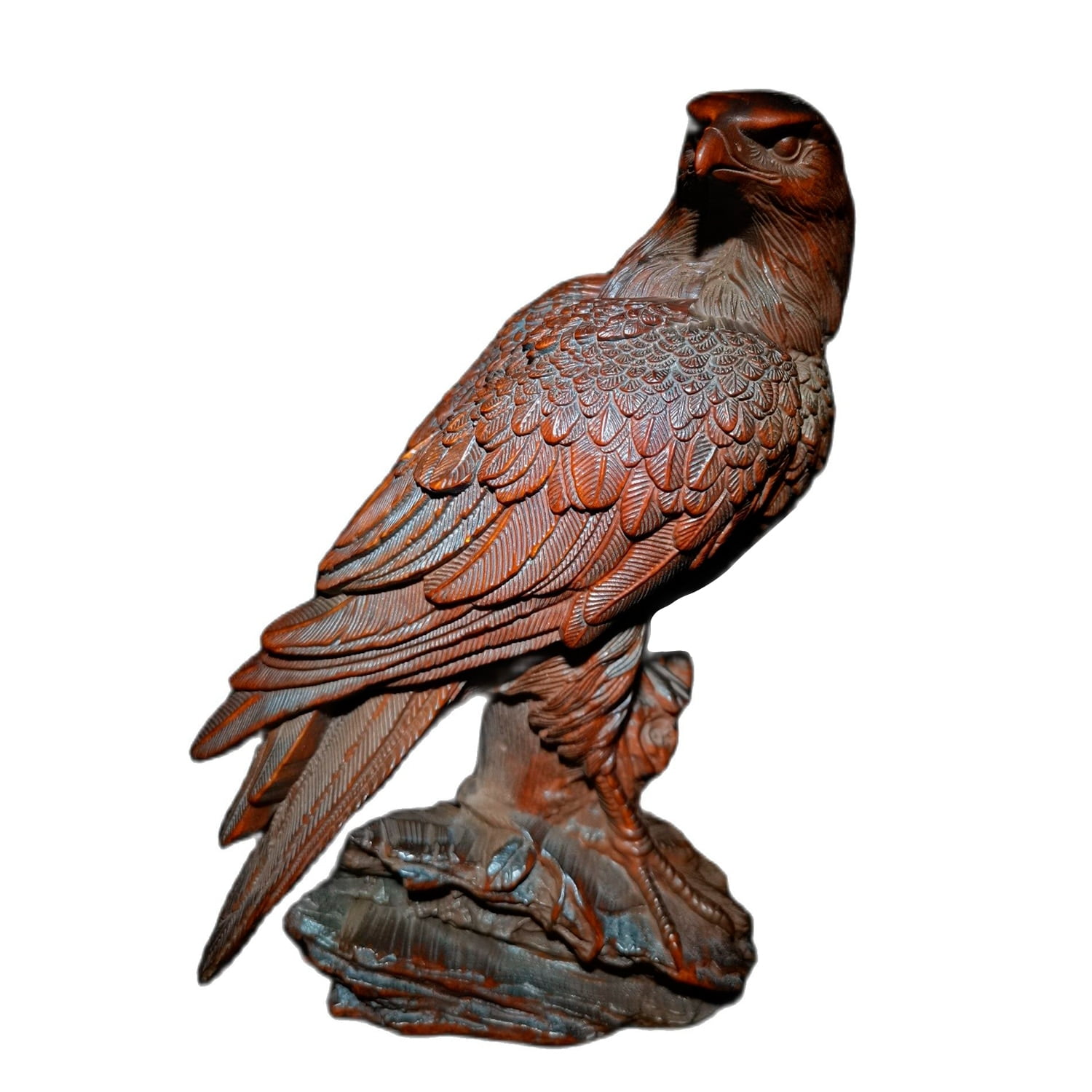 Vintage Wooden Ornaments Decorative Sculpture Eagle Hawk Statue Modern ...