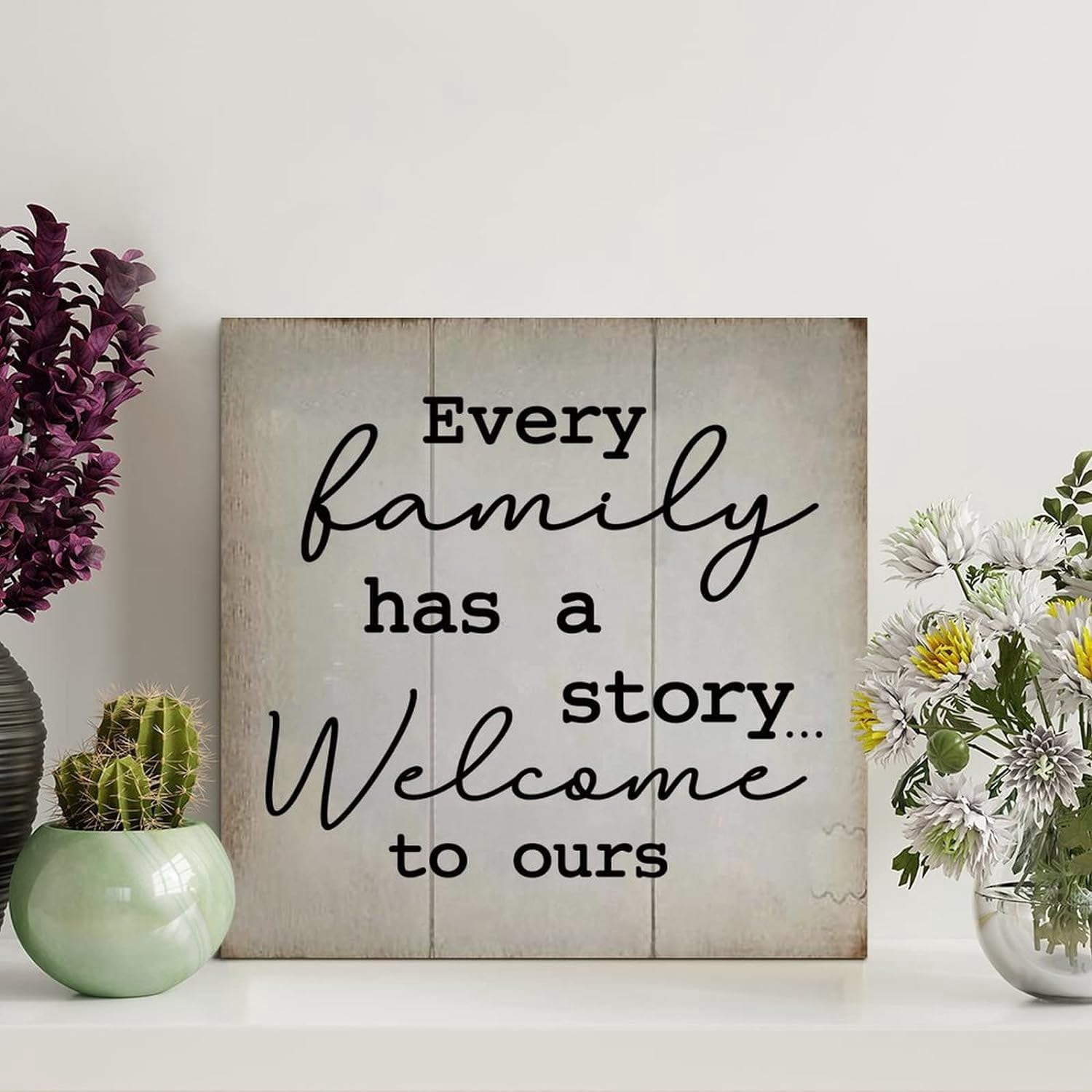 Vintage Wooden Pallet Sign Every Family Has A Story Welcome To Ours ...