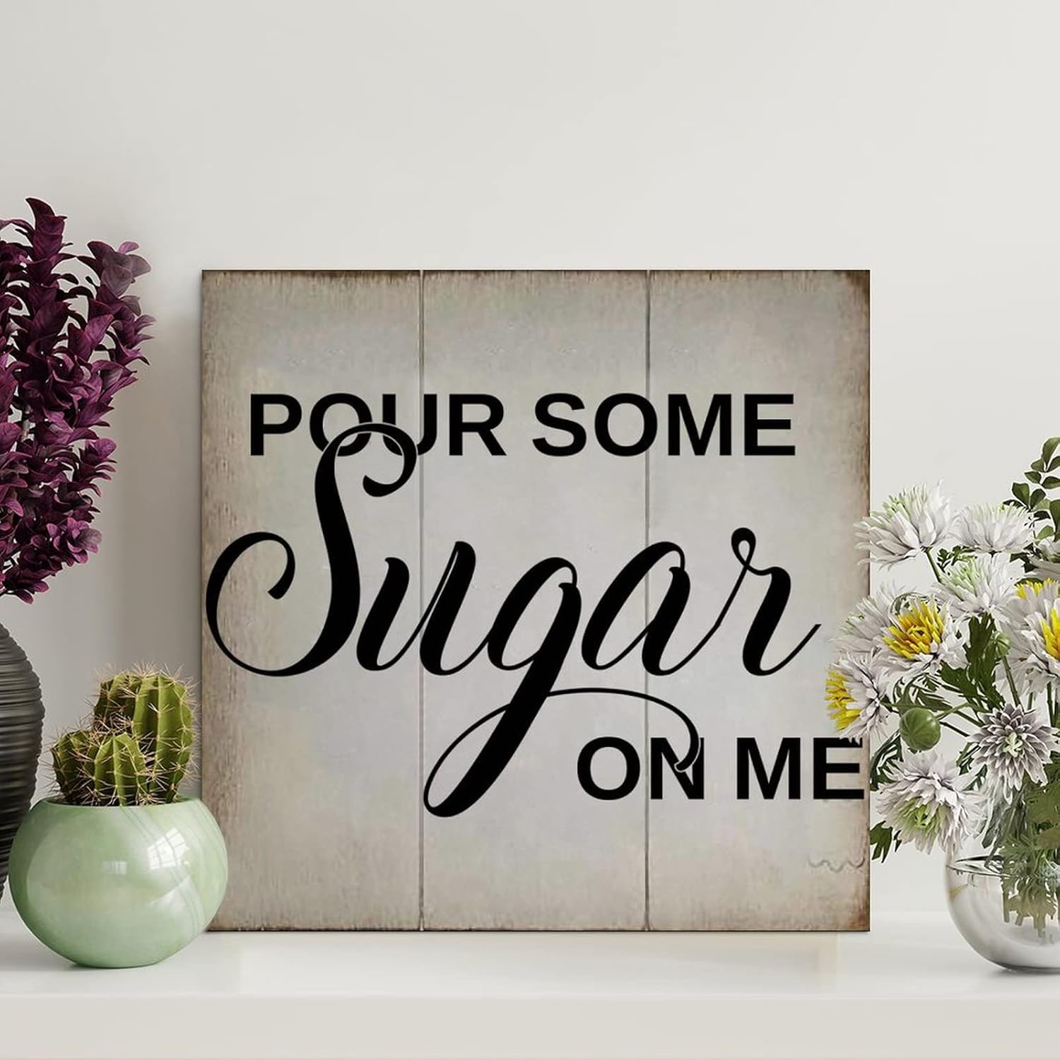 Vintage Wooden Pallet Sign Pour Some Sugar On Me Wall Sign With Quotes ...