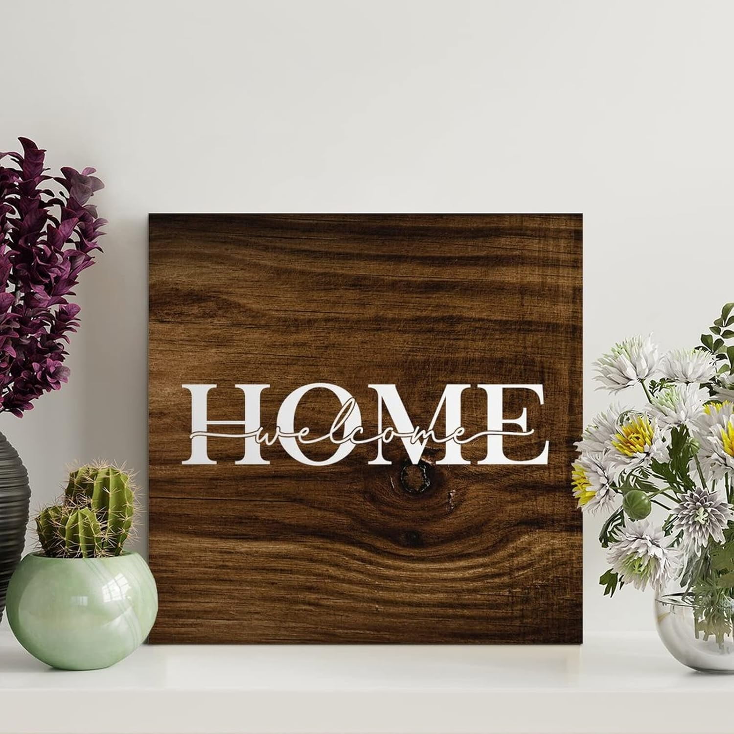 Vintage Wooden Pallet Sign Welcome Home Signs With Inspirational Quotes ...