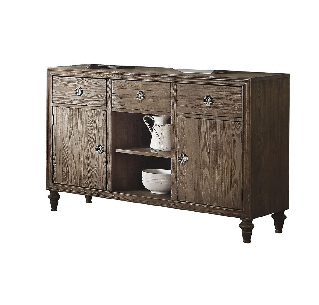 Vintage Wooden Server, Salvage Oak Brown - Walmart.com