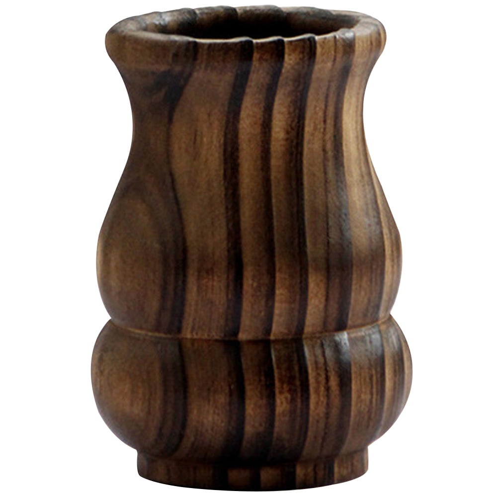 Vintage Wooden Vase Small Decorative Wood Flower Vase for Wedding Table ...