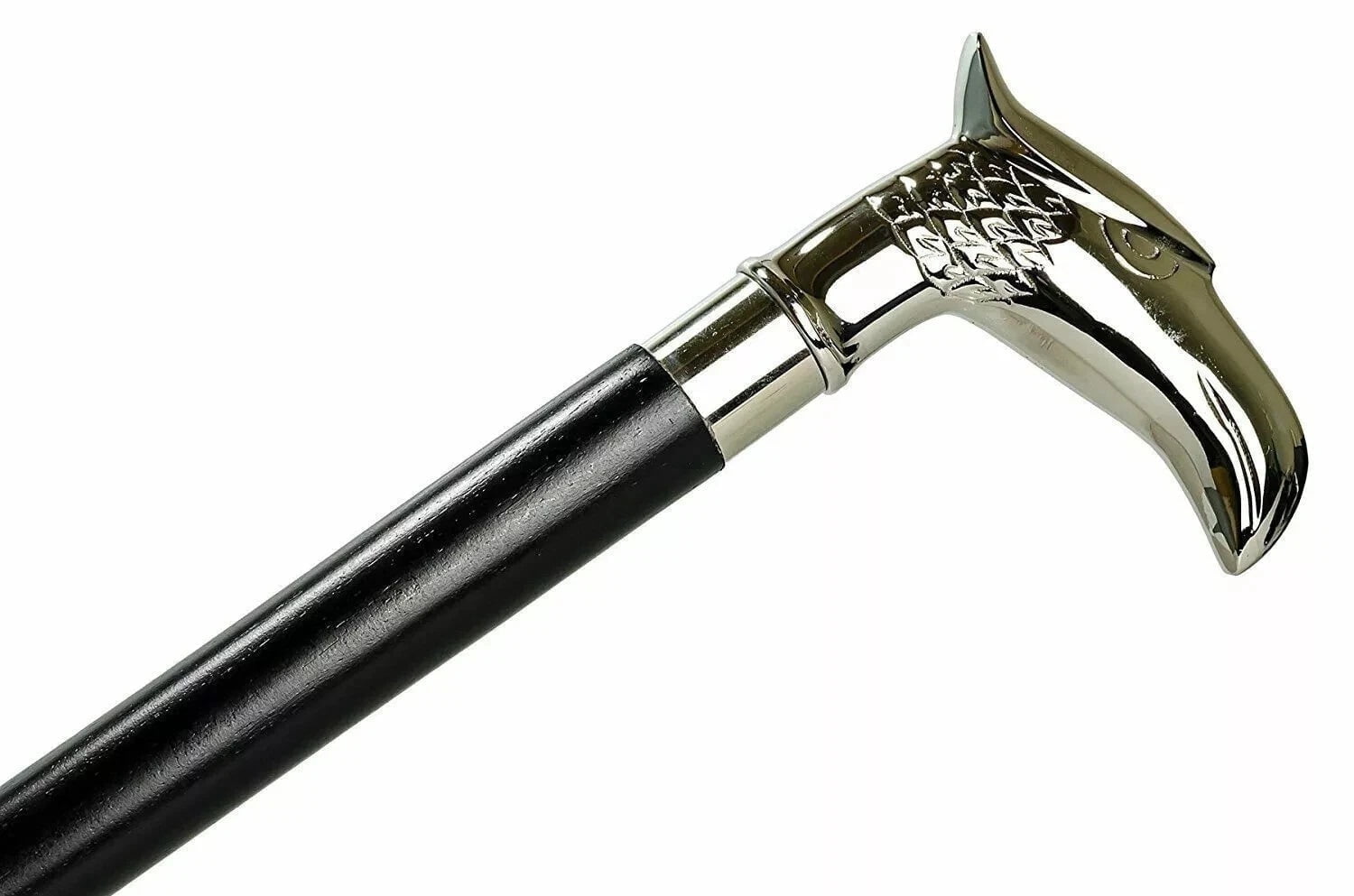 Vintage Eagle Style Wooden Walking Cane with 3-Fold Folding Stick for ...