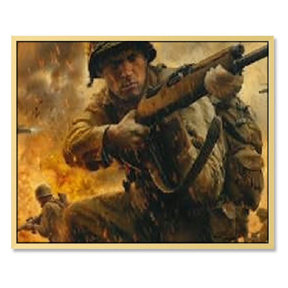 Vintage World Soldier Shooting Canvas Painting s and Prints for Living ...