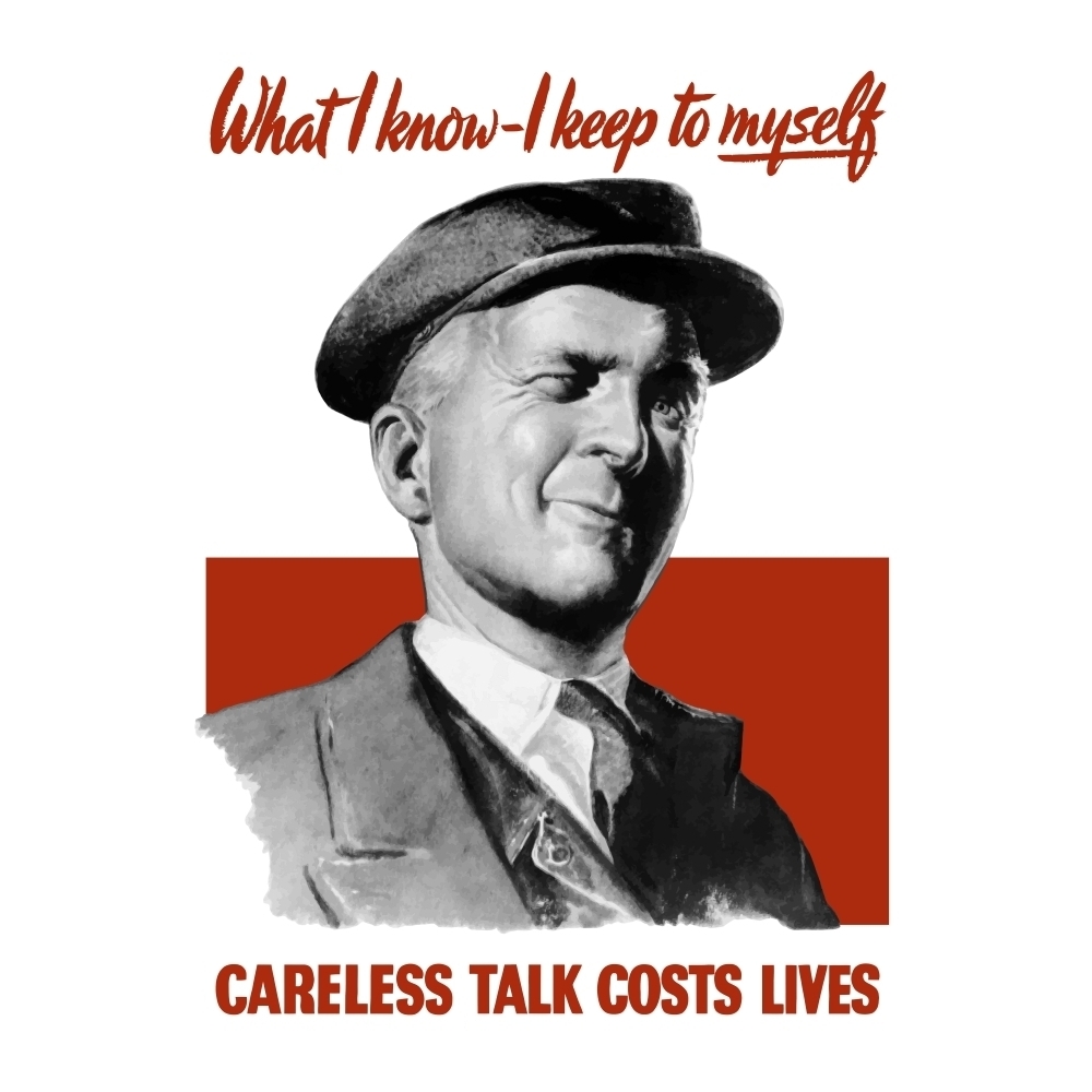 Vintage World War II poster of an older man winking at the viewer ...