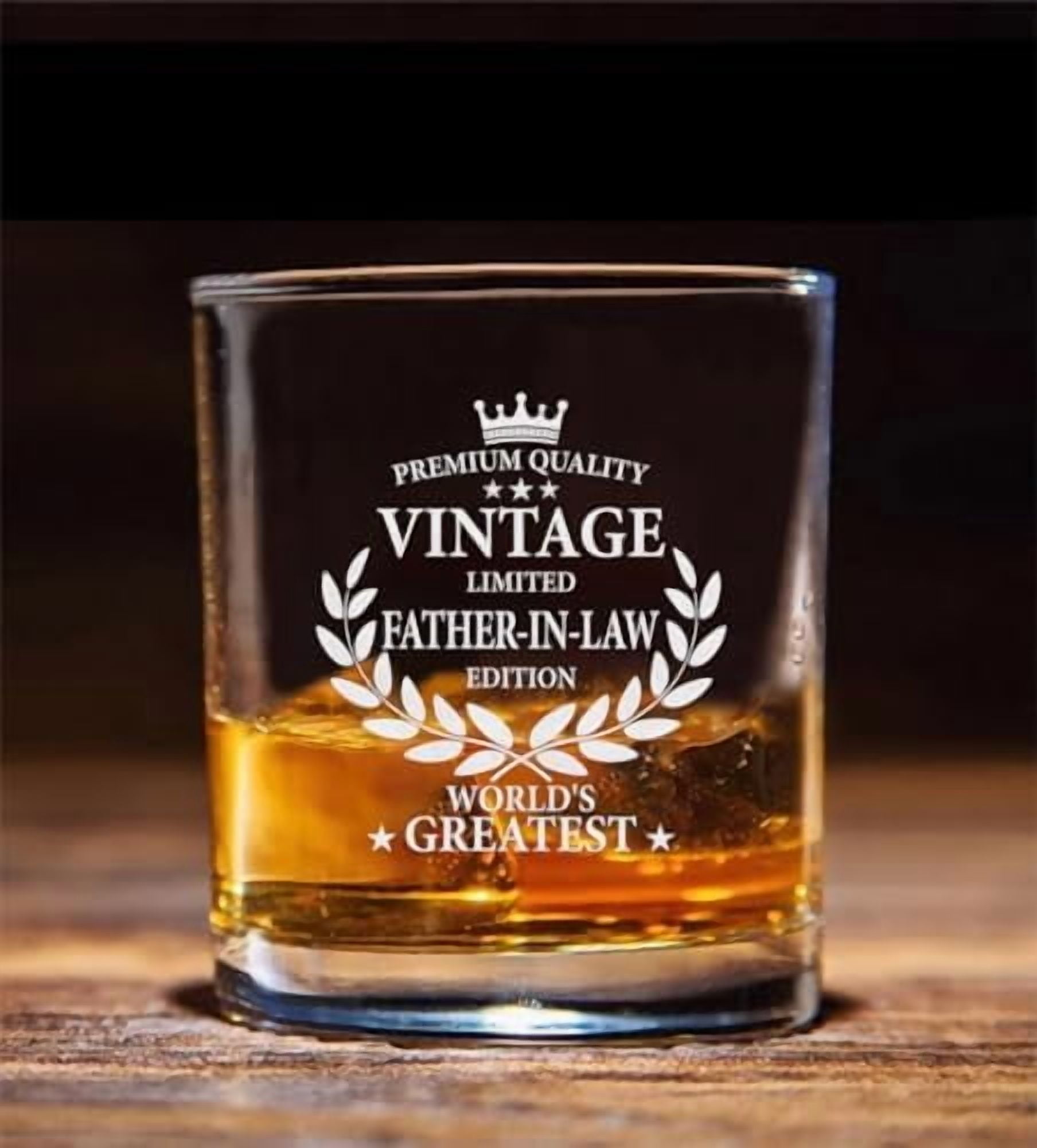 Vintage World's Greatest Father-In-Law Engraved Whisky Glass - Gift For ...