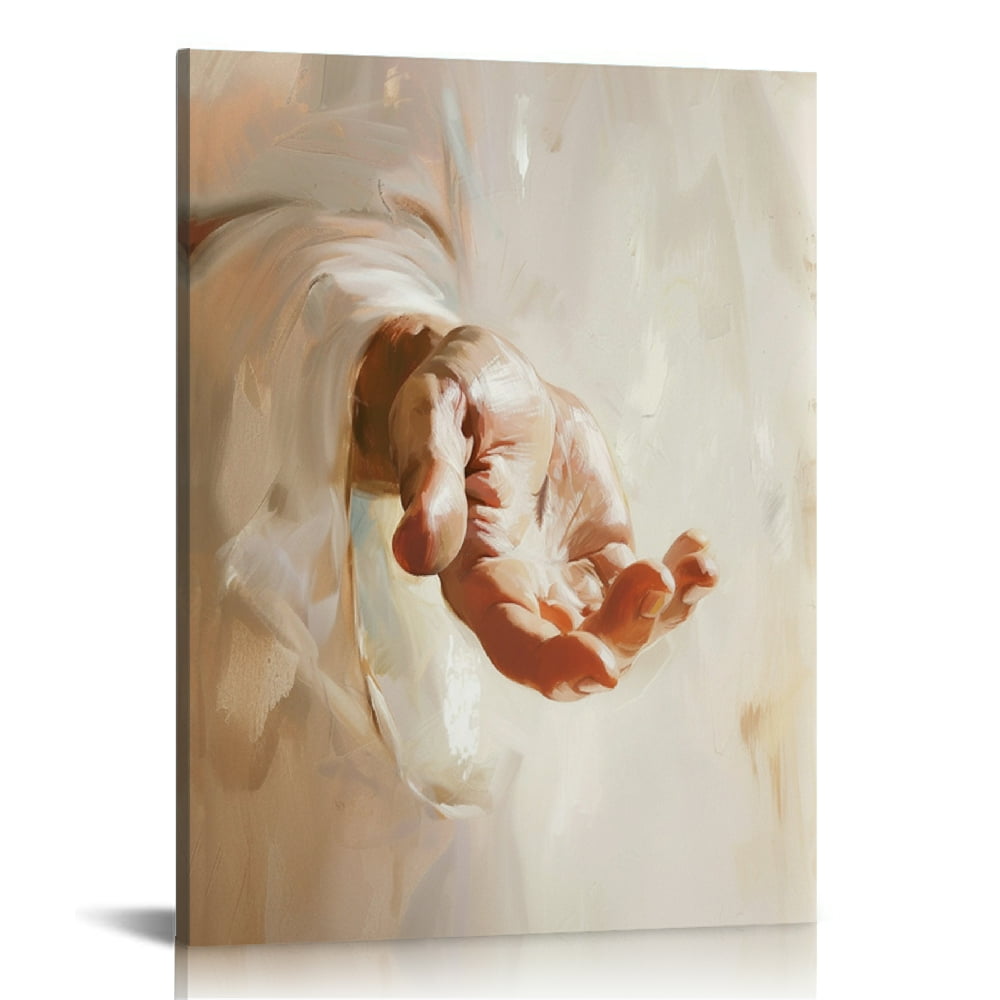 Vintage By His Wounds Jesus Christ's Hands Canvas Wall Art Painting | Resurrected Christ | Jesus ...