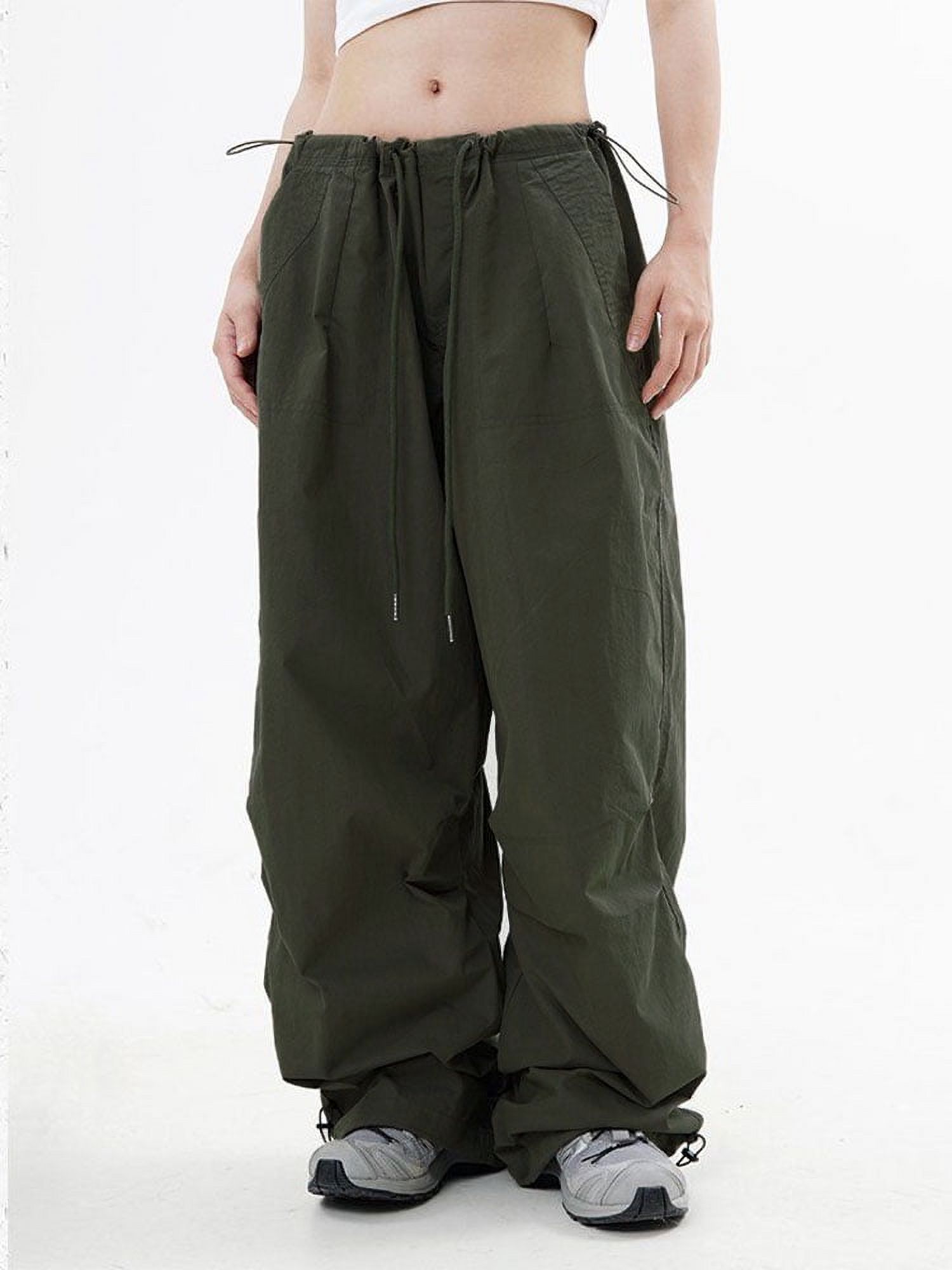 Vintage Y2k Parachute Pants Women Baggy Wide Leg Sweatpants Trousers ...