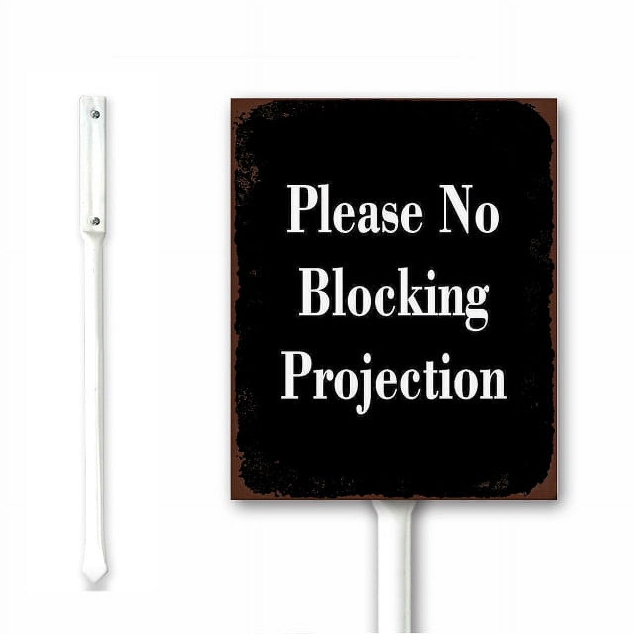 Vintage Yard Sign Please No Blocking Projection Black Metal Sign ...