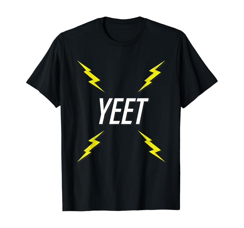 Vintage Yeet Lightning Bolt T-Shirt Funny Dank Internet Meme - Perfect ...