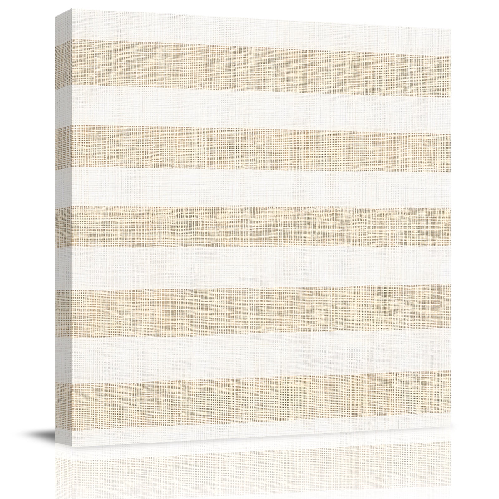 Vintage Yellow Stripe on Linen Canvas Artwork Painting Art, Farmhouse ...