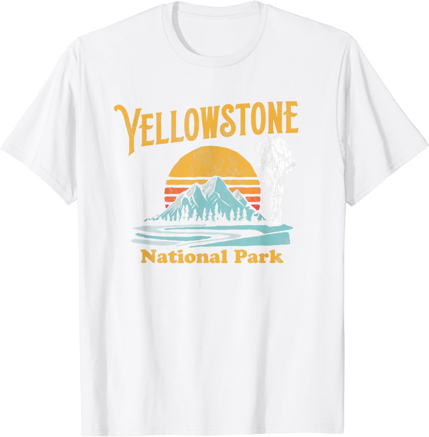Vintage Yellowstone National Park Retro 80's Graphic T-Shirt - Walmart.com