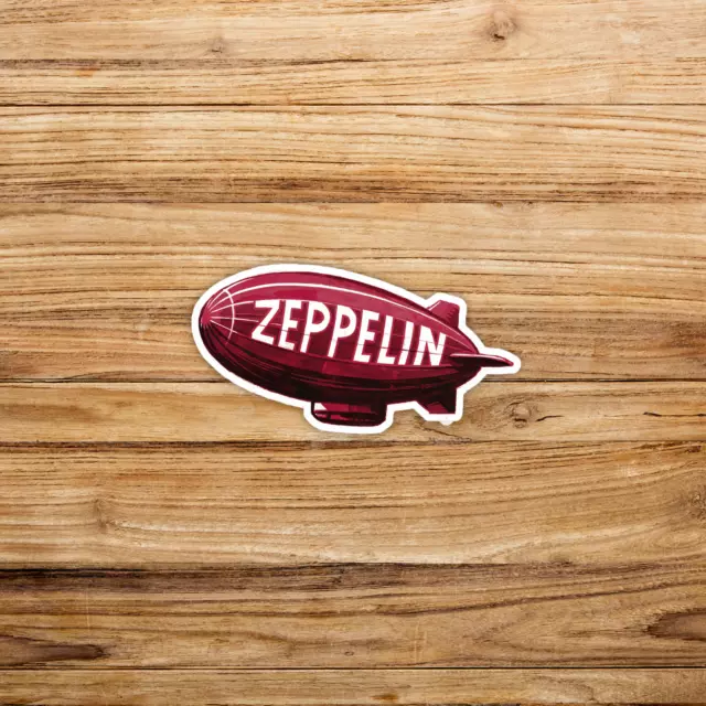 Vintage Zeppelin Airship Sticker - Retro Red Blimp Decal For Laptops ...