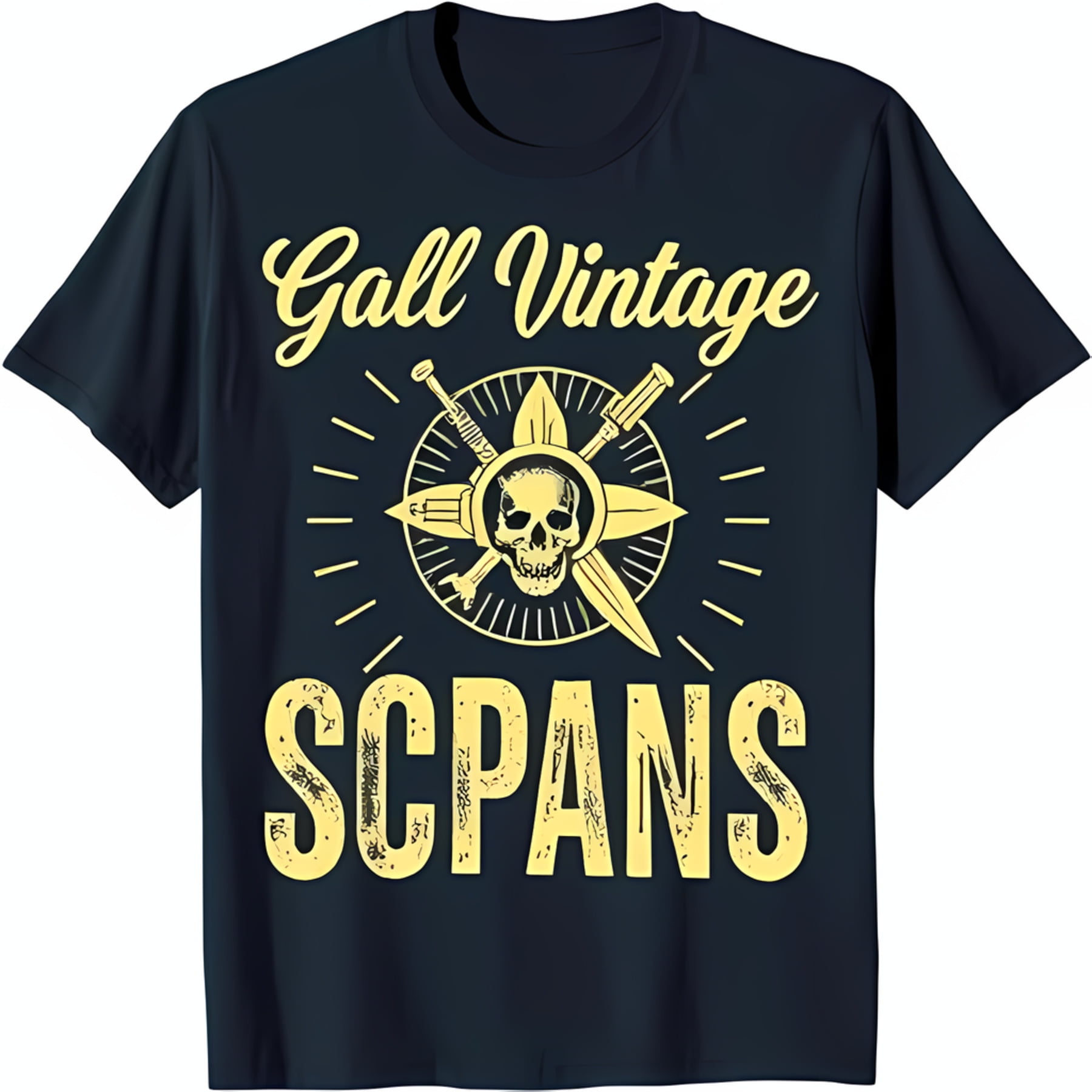 Vintage and Crossed Graphic T-Shirt Dark Blue Tee with 'Gall Vintage ...