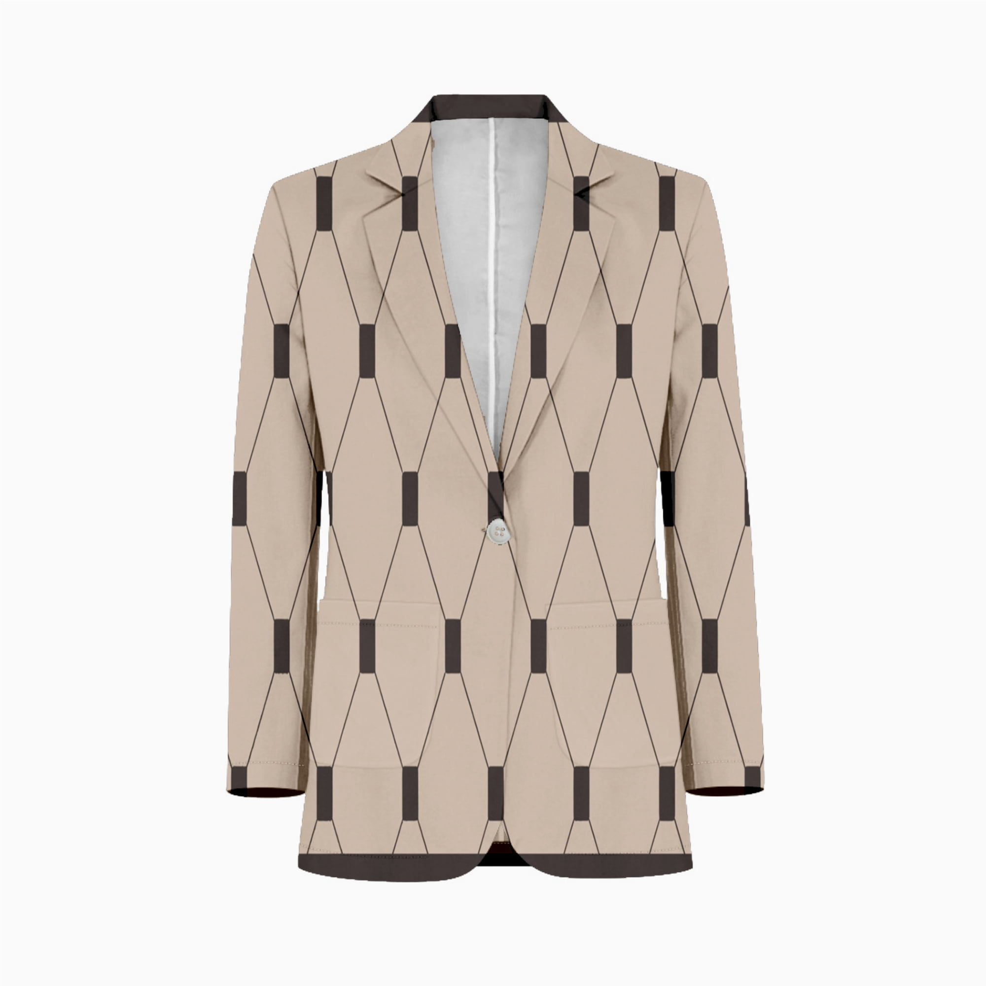 Vintage brown tiles pattern Customized Men's Suits full man Shawl ...