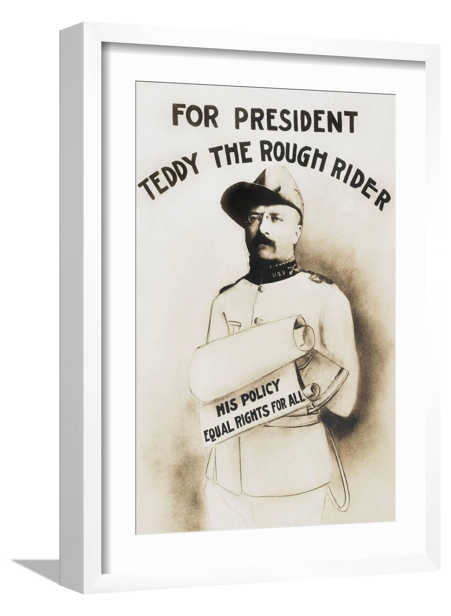 Art.com Vintage campaign poster of Theodore Roosevelt. Art Print by ...