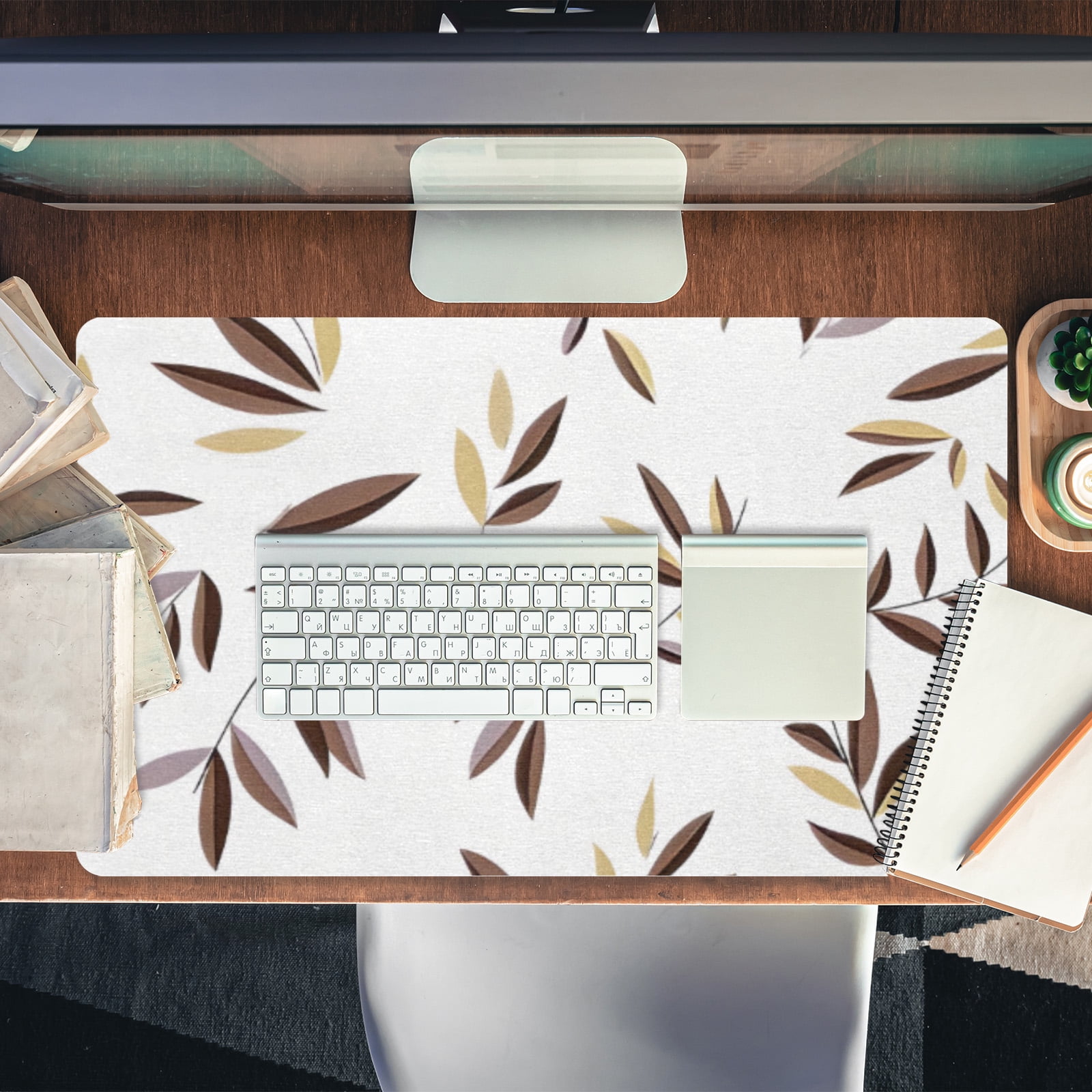 Vintage floral Rectangular Custom Diatomaceous Mud Mouse Pad with ...