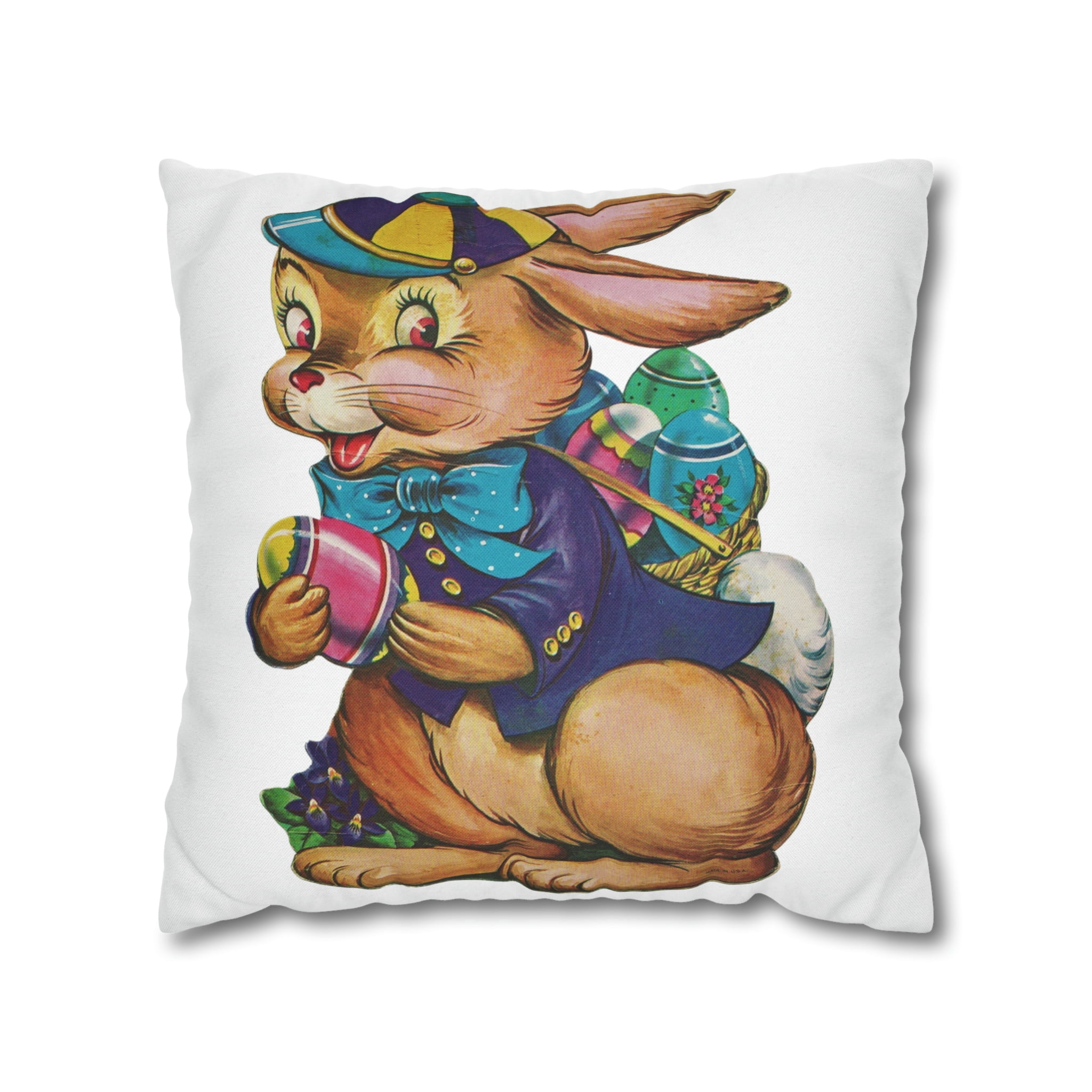 Vintage inspired Easter Spring Greeting card pillow cover - Walmart.com
