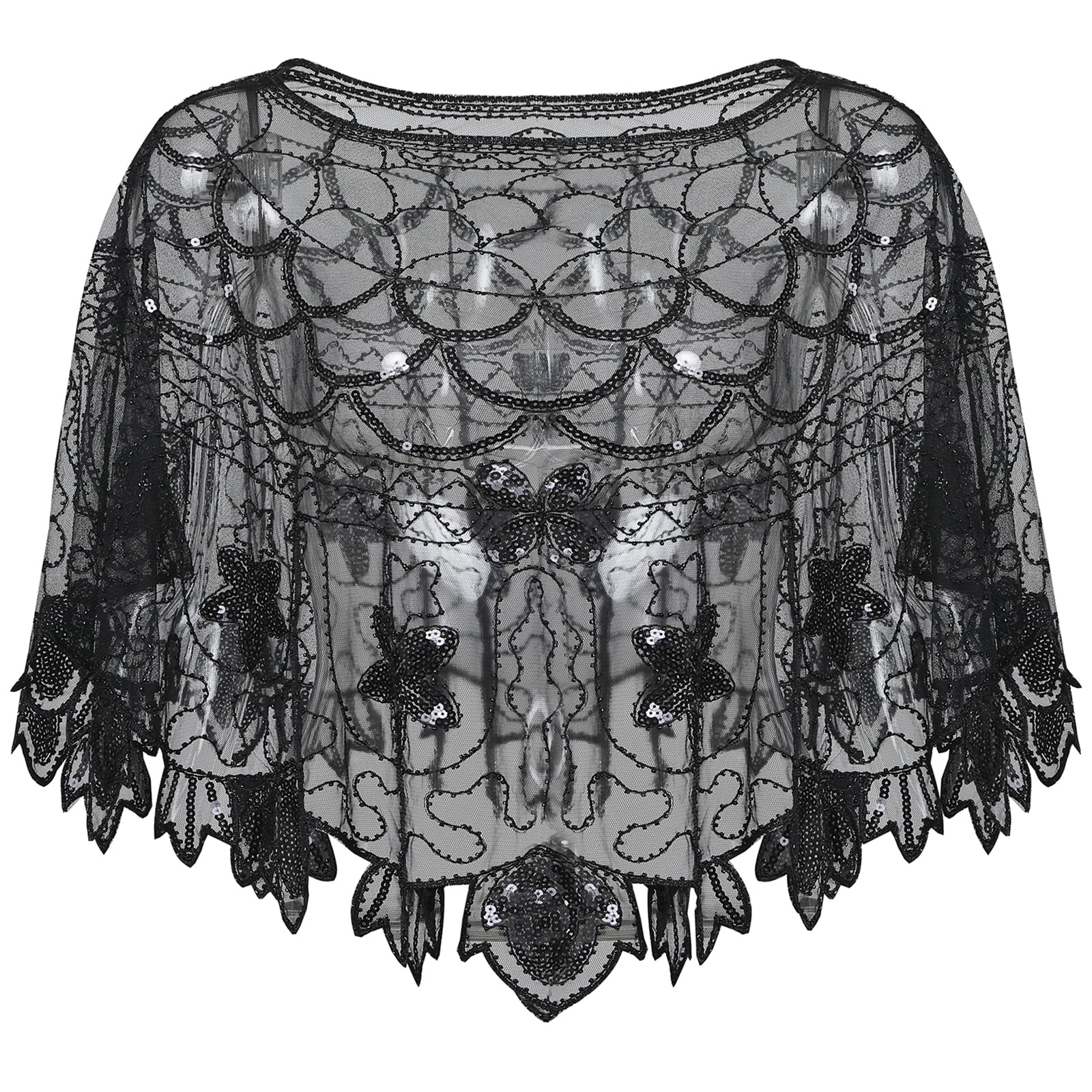 Vintage-inspired Flapper Wrap Top Capelet Cover Up Boleros Shrugs Shawl ...