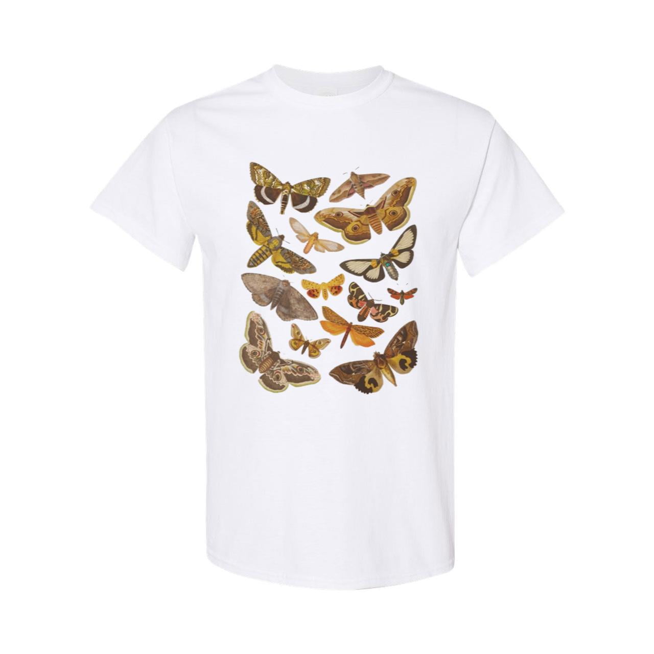Vintage moths tshirt • Cottagecore butterfly shirt • Goblincore moth t ...