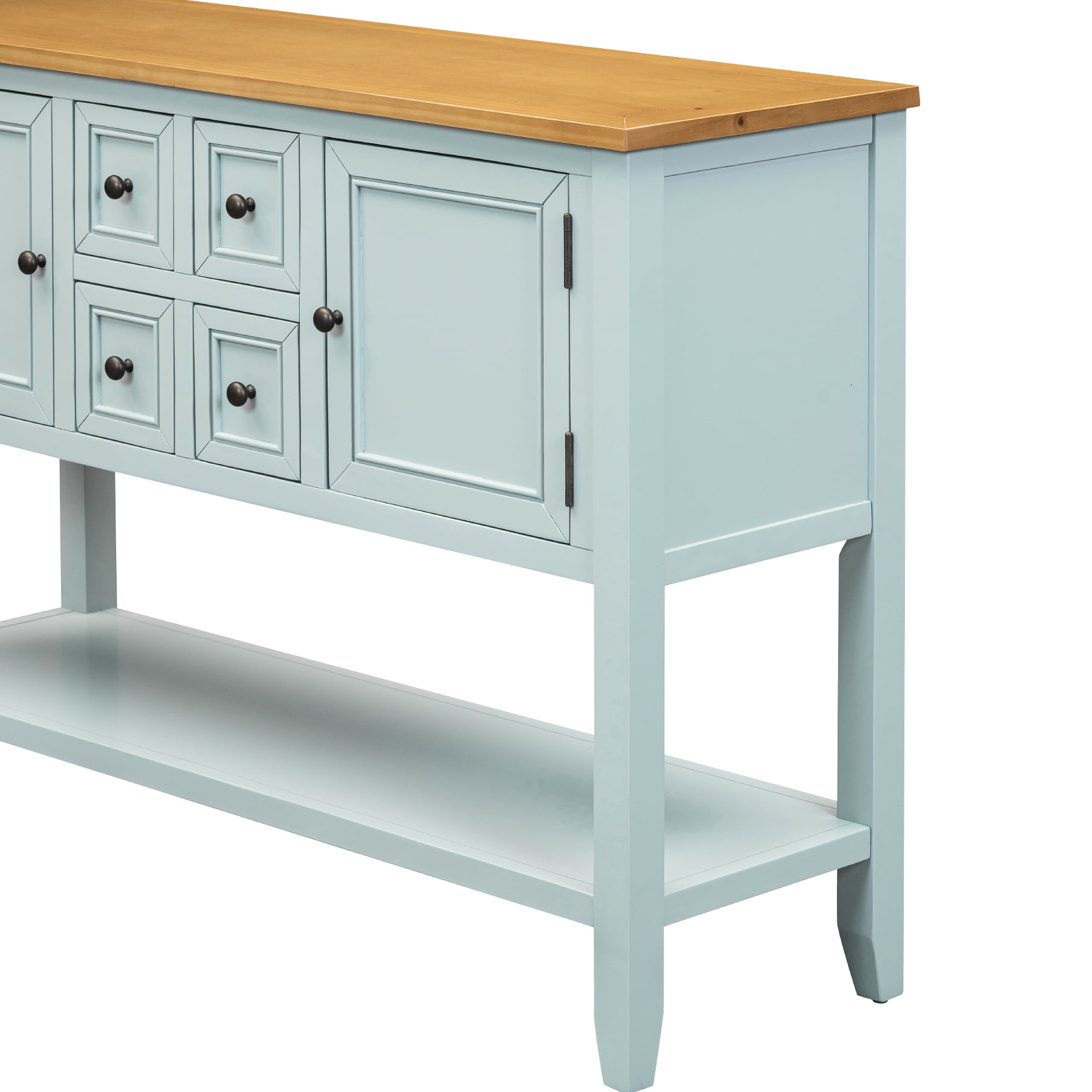 Vintage-style Console With Drawers And Shelf - Lime White Look Vintage ...