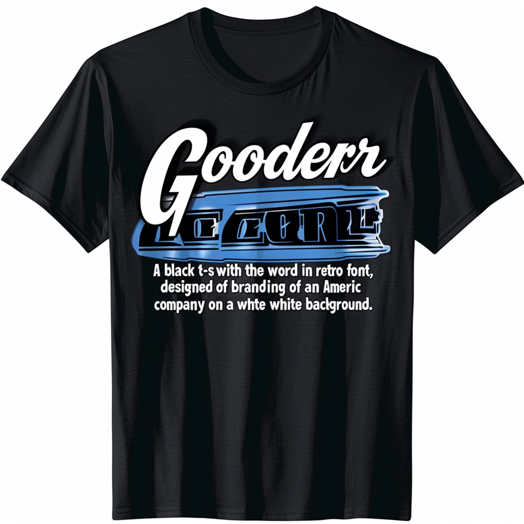 VintageInspired Goodyear Black TShirt: Classic Retro Font American Car ...