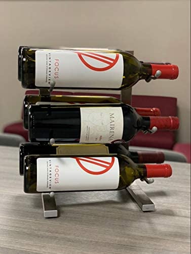 VintageView Tabletop Series - 6 Bottle Tabletop Wine Rack (Brushed ...