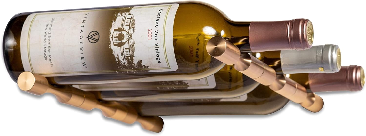VintageView Vino Pins – Metal Wall Mounted Wine Bottle Rack for Wood ...