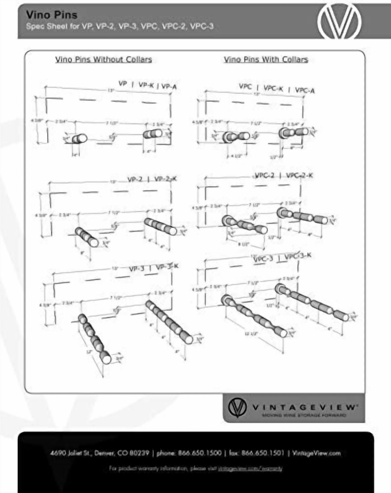 VintageView Vino Pins – Metal Wall Mounted Wine Bottle Rack for Wood Surfaces - Stylish Modern ...