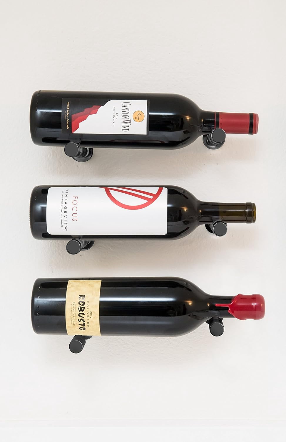 VintageView Vino Series-Vino Pins 3 Bottle Wall Mounted Wine Bottle ...