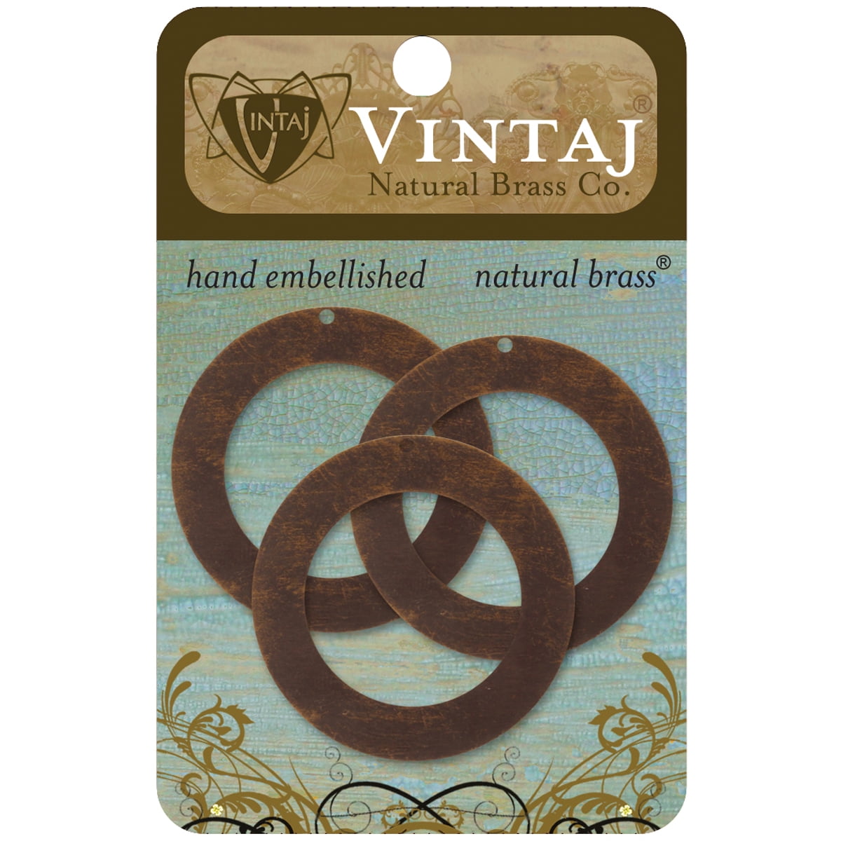 Vintaj Metal Accents 3/Pkg-Circle Frame 34mm - Walmart.com
