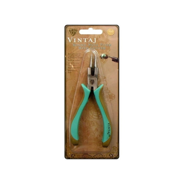 Vintaj Tool Ergo Plier Round Nose 5" with Cutter - Walmart Business ...