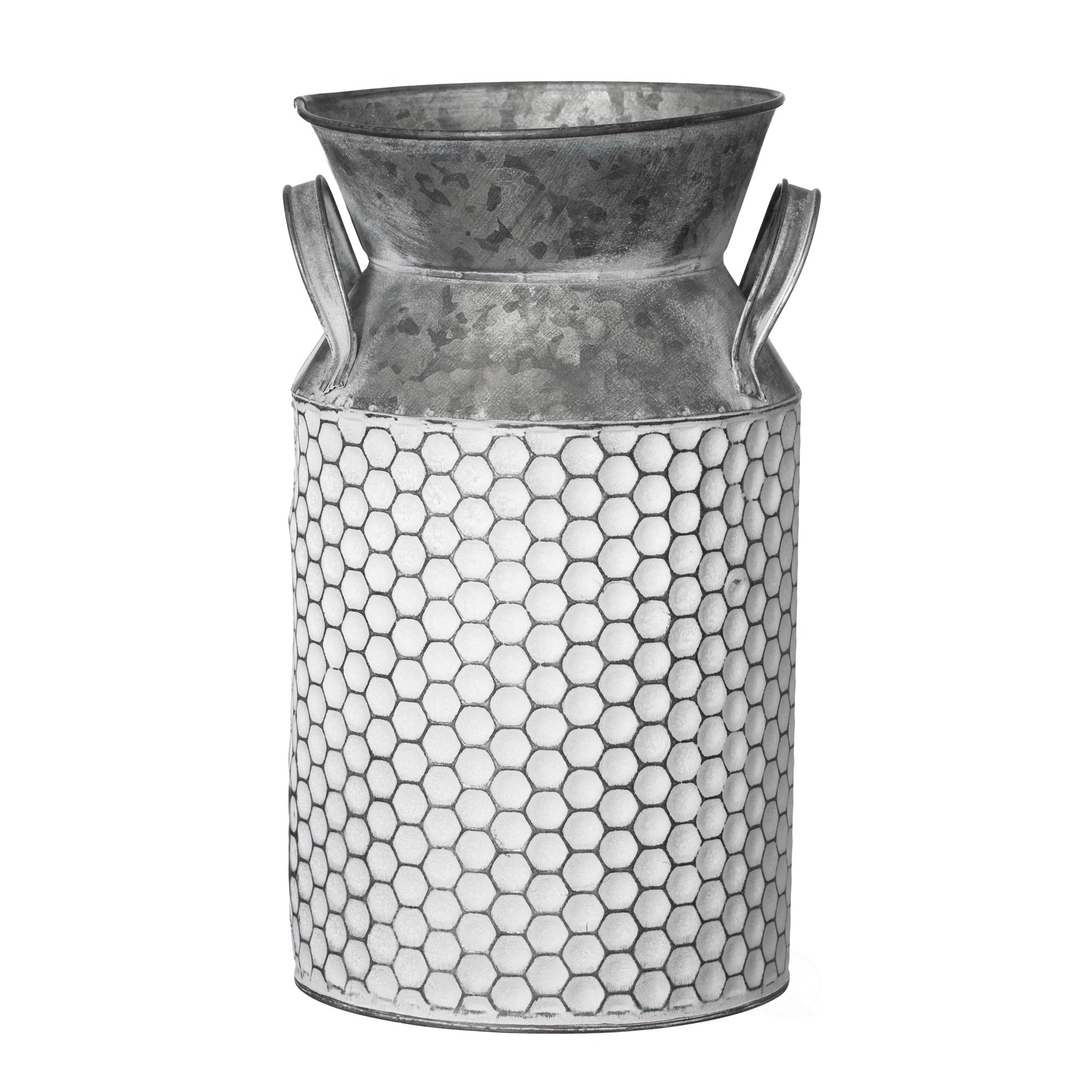 Vintiquewise 11-Inch Vintage Farmhouse Decorative Milk Bucket Vase ...