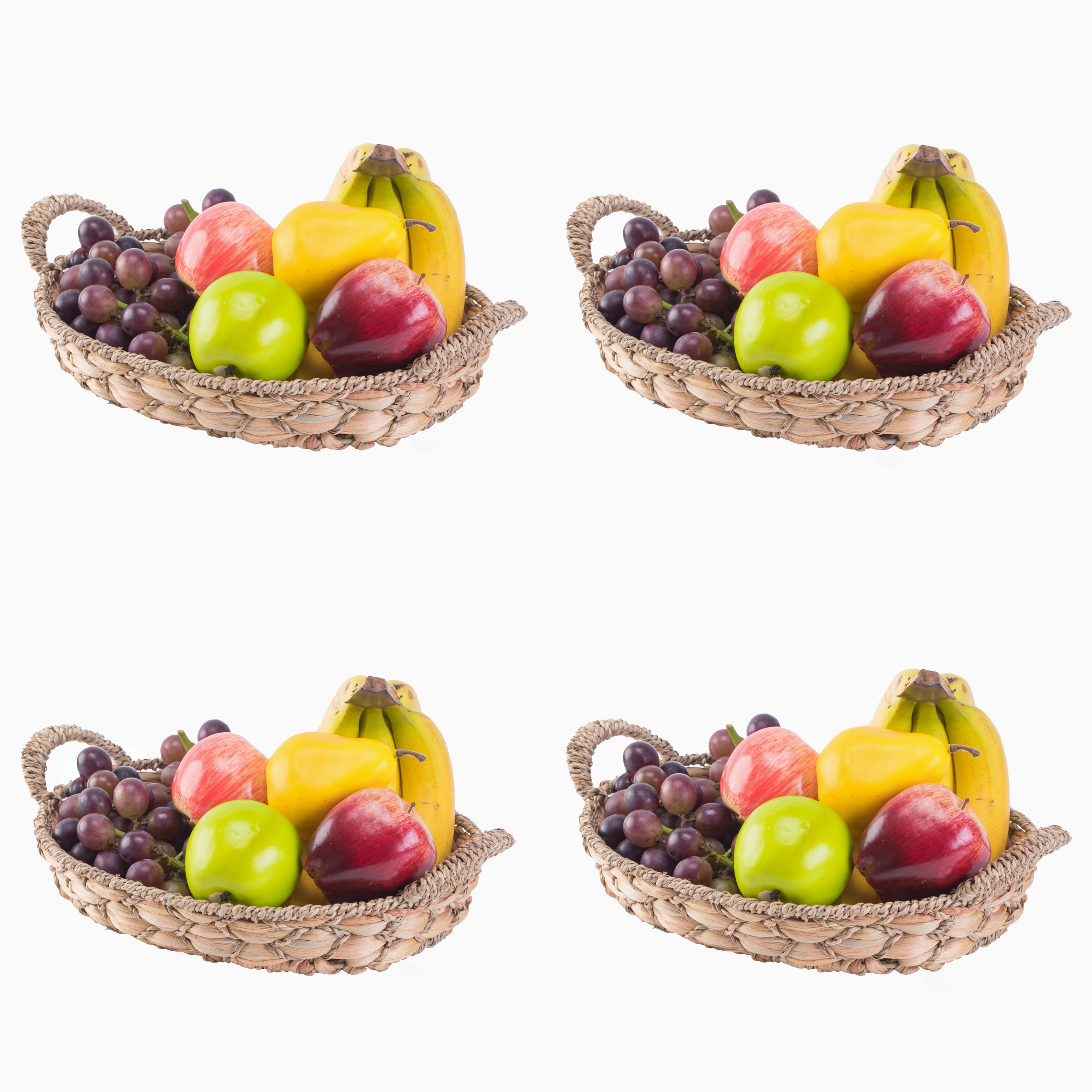 Vintiquewise 4 x 16 x 9.5 in. Seagrass Fruit Bread Basket Tray with ...
