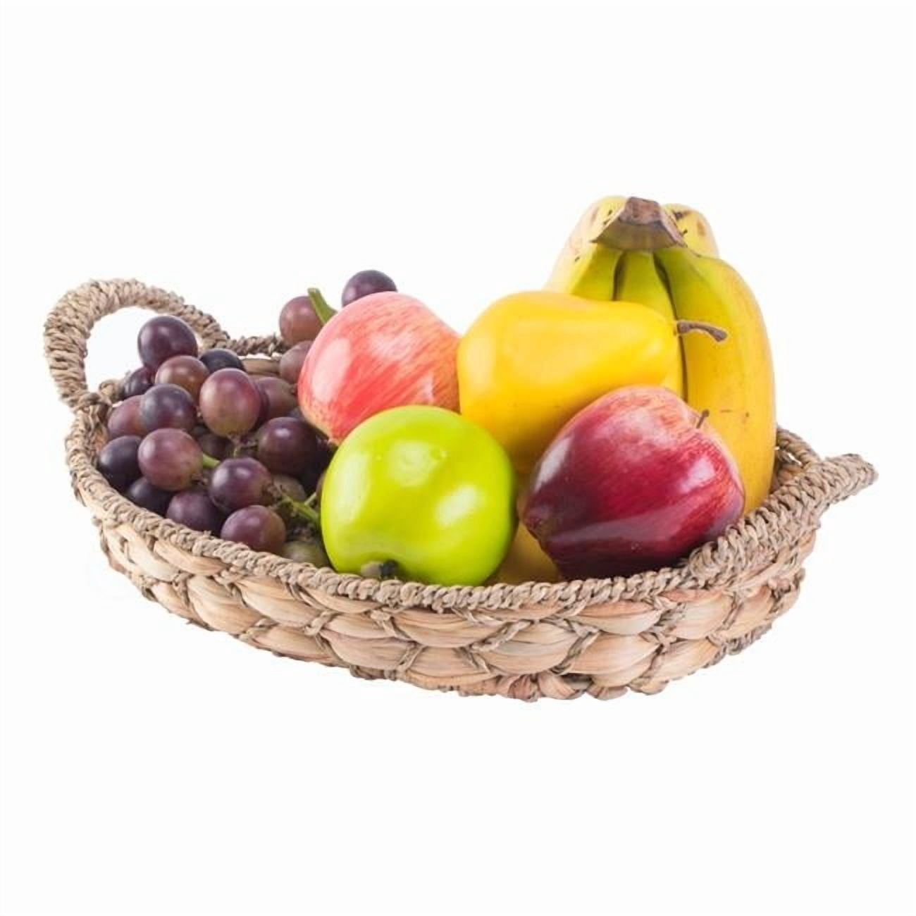 Vintiquewise QI003546.S 4 x 16 x 9.5 in. Seagrass Fruit Bread Basket ...