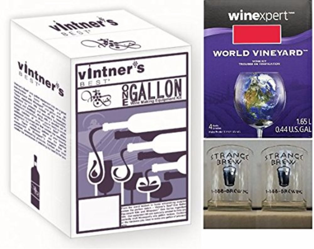 Vintner's Best One Gallon Wine Making Equipment Kit with One Gallon ...
